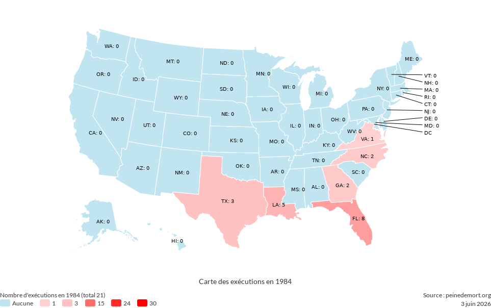 PdM — Les exécutions aux États-Unis en 1984